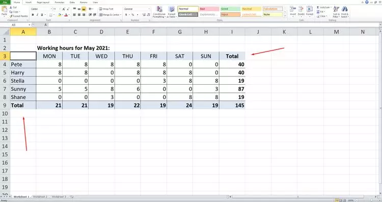 如何创建具有专业外观的 Excel 电子表格 22486_4