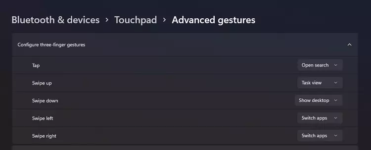 Ny torolàlana farany amin'ny Windows 11's Touchpad Gestures 2250_11