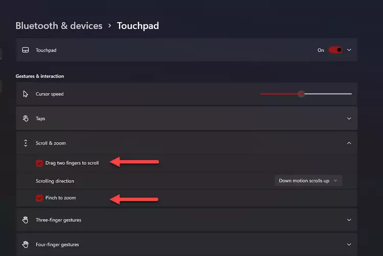 Ny torolàlana farany amin'ny Windows 11's Touchpad Gestures 2250_5