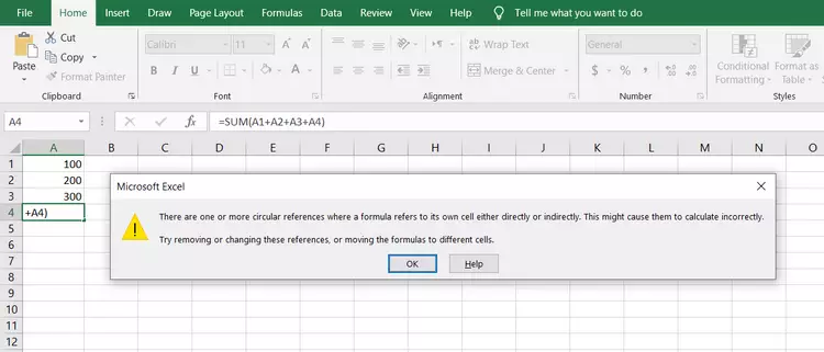 Excel හි චක්‍රලේඛ යොමු සොයා ගැනීම සහ ඉවත් කරන්නේ කෙසේද? 22558_2