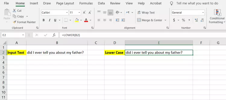 Τρόπος αλλαγής πεζών-κεφαλαίων κειμένου στο Excel χρησιμοποιώντας τύπους 22562_4