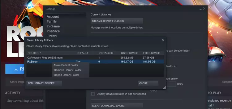 Jinsi ya Kurekebisha Hitilafu ya Nafasi ya Bure ya Diski ya Kutosha kwenye Steam 22568_4