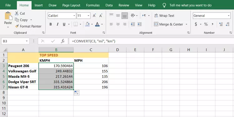 Uwusebenzisa njani umsebenzi wokuguqula kwi-Excel 22572_5