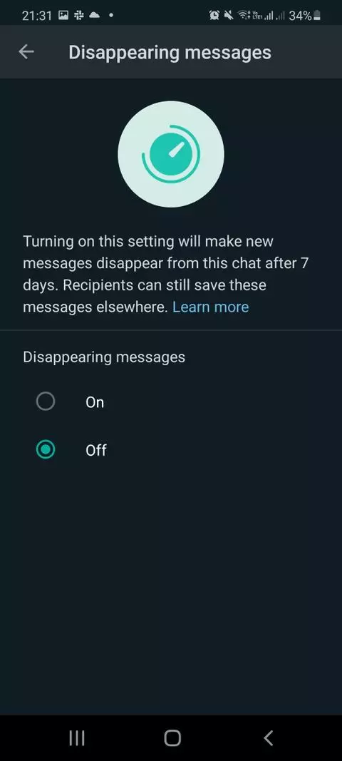 Verschwannen Messagen op WhatsApp: Alles wat Dir Wësse musst 22873_5