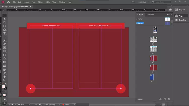 Meriv çawa Rûpelên Mamoste yên Adobe InDesign bikar tîne da ku Rêya Karê Xwe Bihêle 23247_12