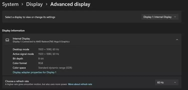 Paano Baguhin ang Refresh Rate sa Windows 11 2372_2