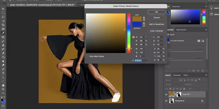 Cómo cambiar el color de fondo en Photoshop: 3 formas diferentes 24279_9