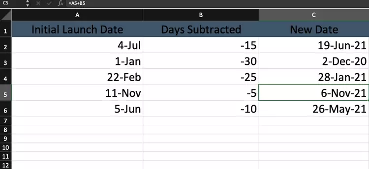 Giunsa ang pagminus sa mga petsa sa Excel 2442_3