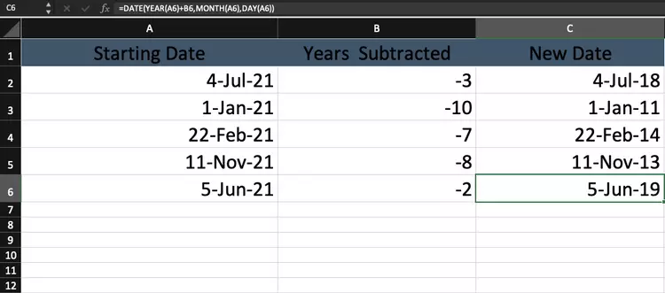 Si të zbritni datat në Excel 2442_4