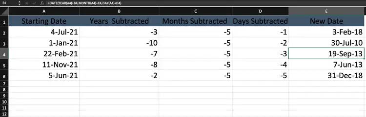 Giunsa ang pagminus sa mga petsa sa Excel 2442_5