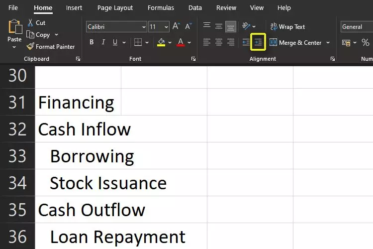 Nigute Wakora Cash Flow Itangazo muri Microsoft Excel 24776_9