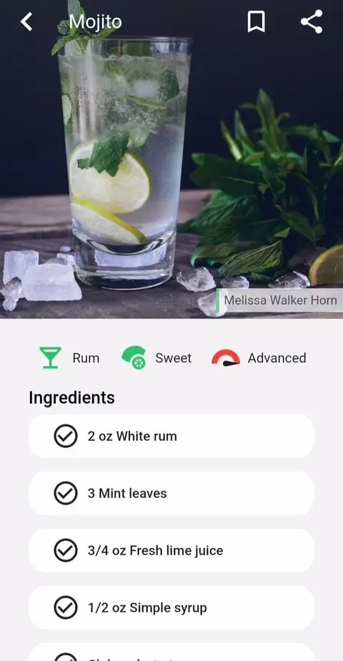 Ny fampiharana Android 6 tsara indrindra amin'ny fanaovana cocktails 26146_13