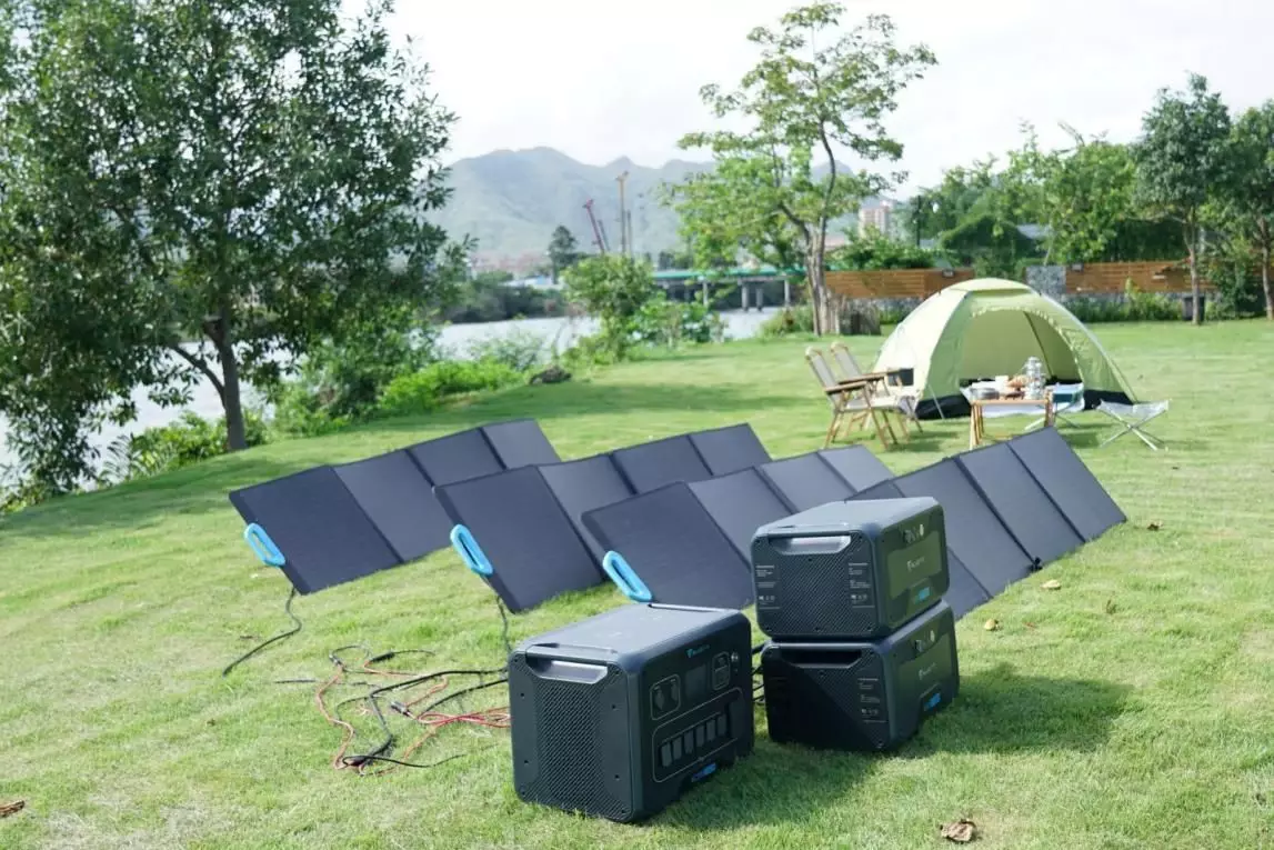 Un sistema de energía solar Bluetti.