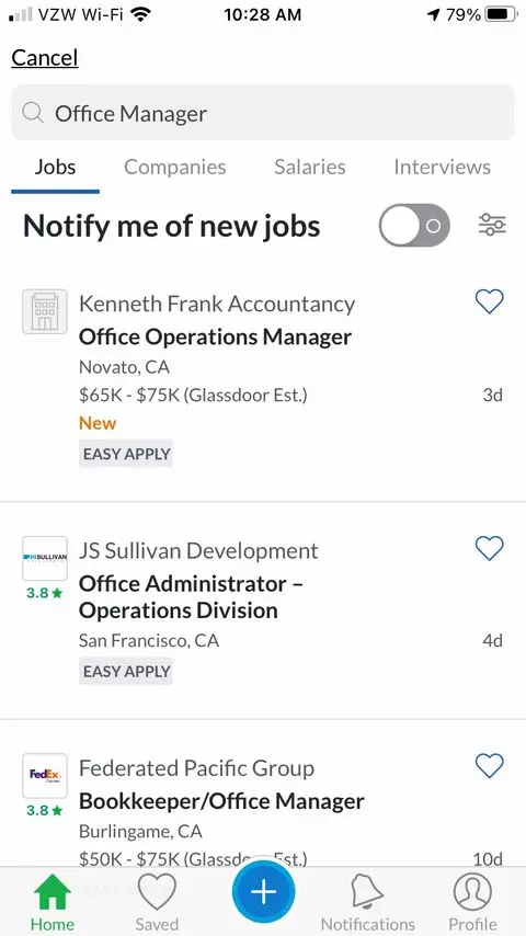 Cele mai bune 5 aplicații de căutare de locuri de muncă pentru iPhone și Android 26423_12