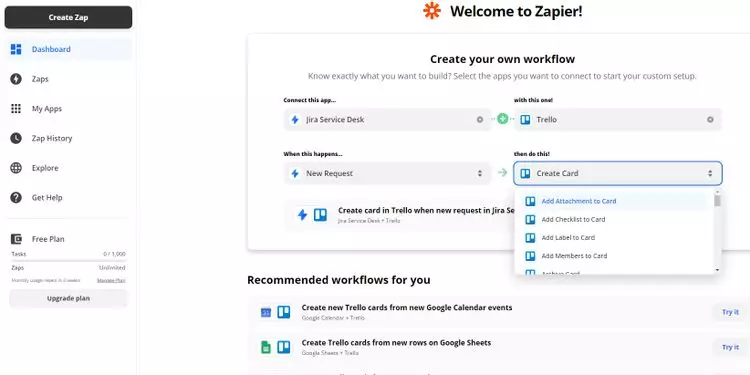 9 Zapier ပေါင်းစည်းမှုများသည် သင်၏ Task Management Workflow ကို အလိုအလျောက်လုပ်ဆောင်ပေးမည်ဖြစ်သည်။ 26479_6