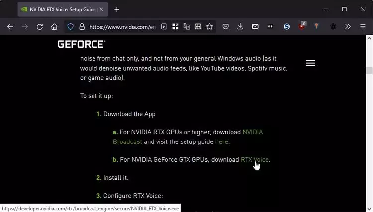 RTX വോയ്സ് ഉപയോഗിച്ച് പഴയ NVIDIA GPU-കളിൽ നിങ്ങളുടെ ഓഡിയോ ക്ലീൻ അപ്പ് ചെയ്യുക