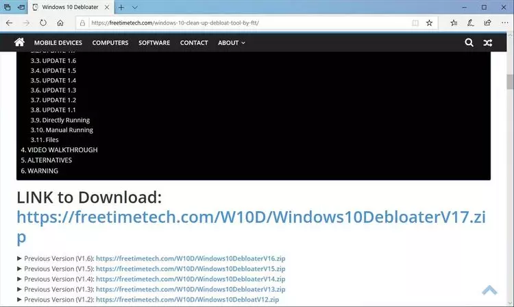 Windows Decrapifier & Debloater ನೊಂದಿಗೆ Windows 10 ನಿಂದ ಫ್ಲಫ್ ಅನ್ನು ತೆಗೆದುಹಾಕಿ 2691_8