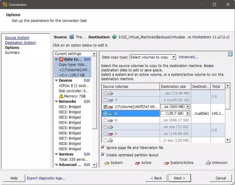 Fa'apipi'i lau Pupuni ile VM Fa'atasi ai ma le vCenter Converter Standalone a le VMWare 2693_10