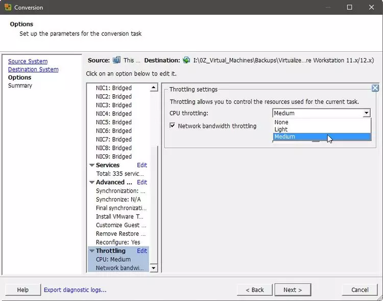 Fa'apipi'i lau Pupuni ile VM Fa'atasi ai ma le vCenter Converter Standalone a le VMWare 2693_14