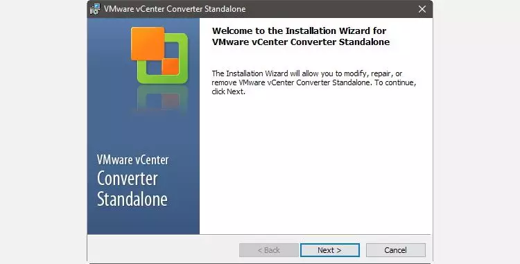 Klonuokite „Windows“ į VM naudodami „VMWare“ atskirą „vCenter Converter“.