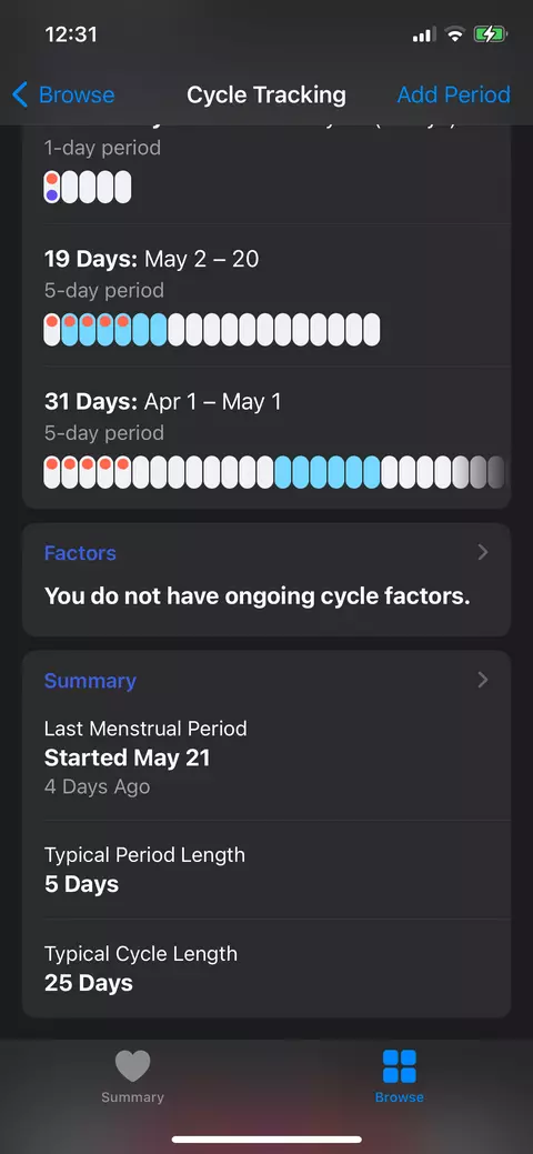 Wéi verfollegt Dir Äre menstruellen Zyklus mat Ärem iPhone Gesondheetsapp 27123_10