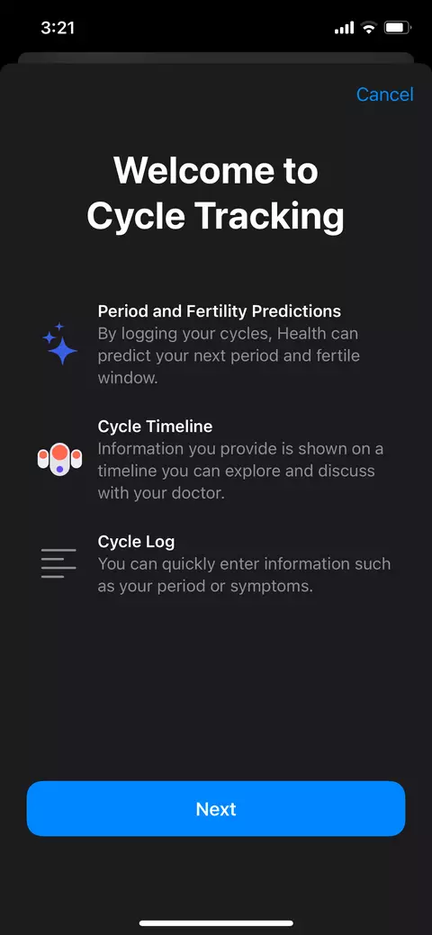 Mokhoa oa ho Track Your Menstrual Cycle With Your iPhone's Health App 27123_3
