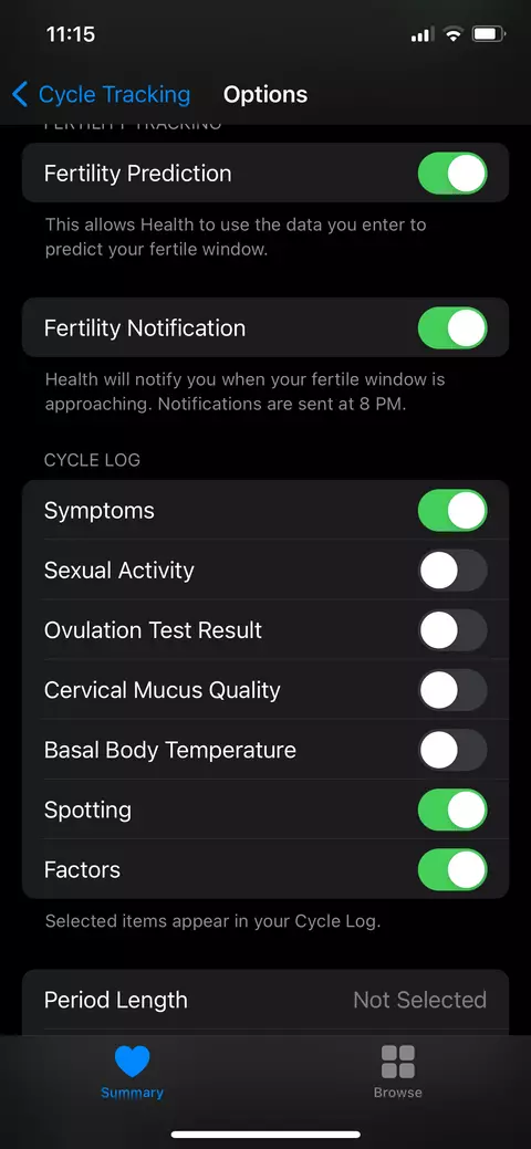 Cum să-ți urmărești ciclul menstrual cu aplicația de sănătate a iPhone-ului tău 27123_6