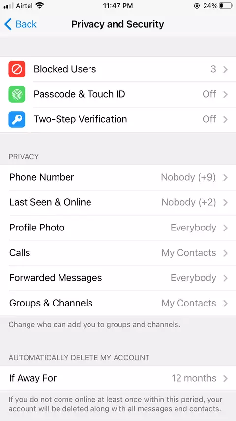Kako zaščititi svoja sporočila v Telegramu z geslom 27500_2