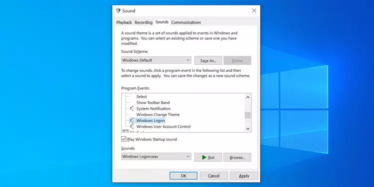 Yadda za a Canja Sautin Farawa Default akan Windows 10 27804_4