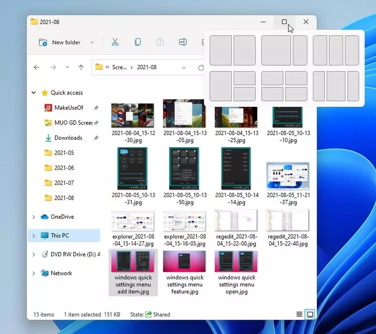 So verwenden Sie Snap-Layouts in Windows 11