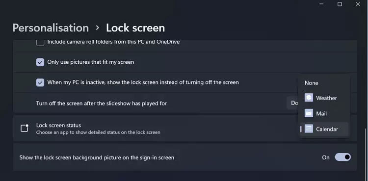 Windows 11 ၏ Lock Screen ကို စိတ်ကြိုက်လုပ်နည်း 2827_5
