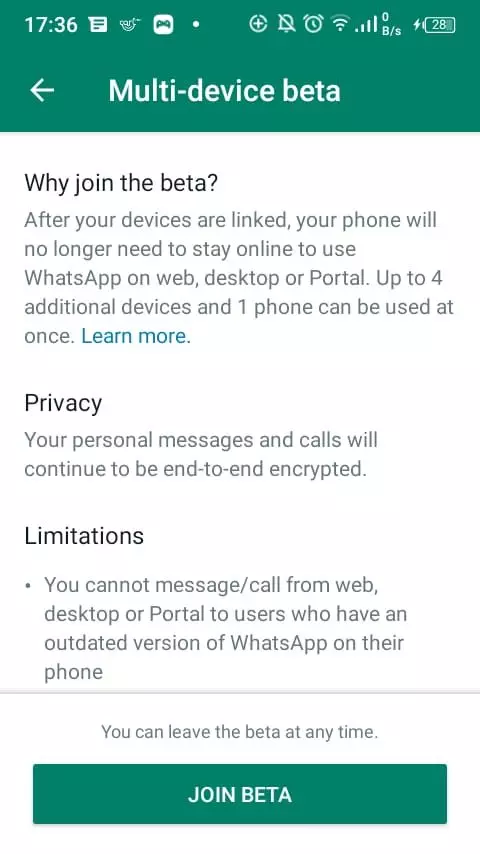 Πώς να χρησιμοποιήσετε το WhatsApp σε πολλές συσκευές 2838_5