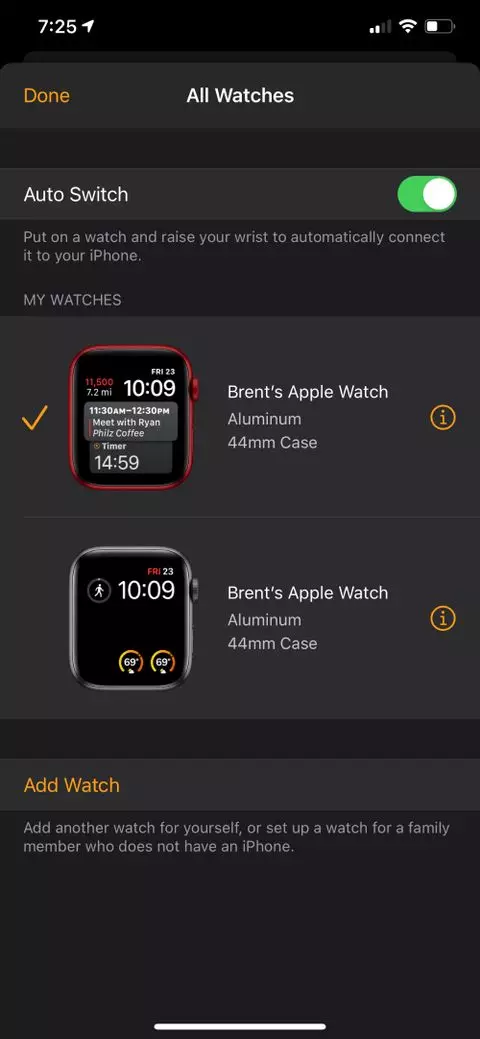 휴대폰에서 Apple Watch의 페어링을 해제하는 방법 28743_3