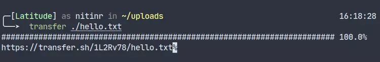 Kumaha Unggah sareng Bagikeun File Tina Terminal Nganggo Transfer.sh 28807_6