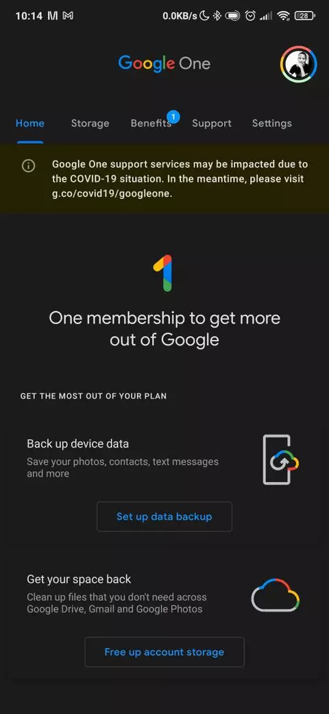 Otu esi ewepụ ndenye aha Google One gị 28893_2