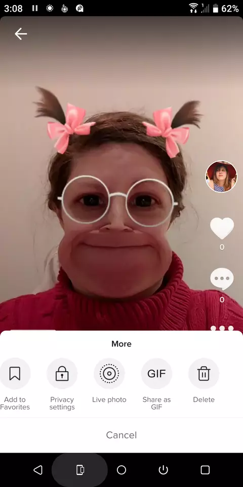 Ki jan yo efase videyo TikTok nan kont ou a 29112_3