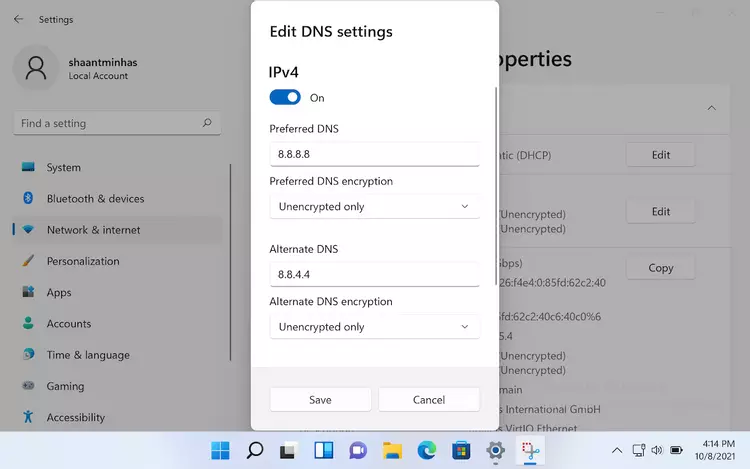 Cómo cambiar la configuración de DNS en Windows 11 2970_2