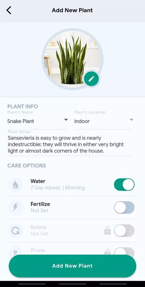 အိမ်အပင်များကို ပြုစုစောင့်ရှောက်ရန် အကောင်းဆုံး Android အက်ပ် ၅ ခု 30018_11