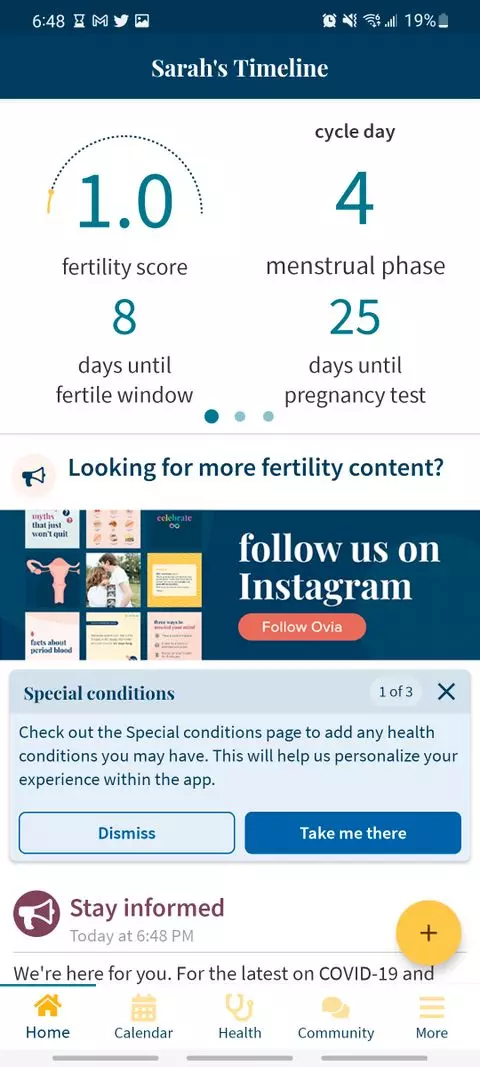 Ang 7 Labing Maayo nga Apps alang sa Pagsubay sa Fertility ug Obulasyon 300_9