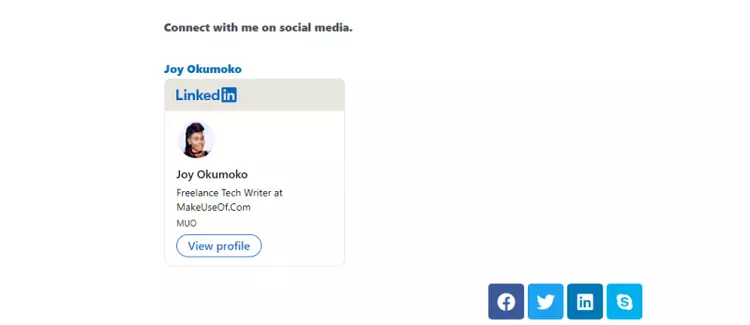 Како да додадете значка за профил на LinkedIn на вашиот блог, онлајн биографија или веб-страница 30150_11
