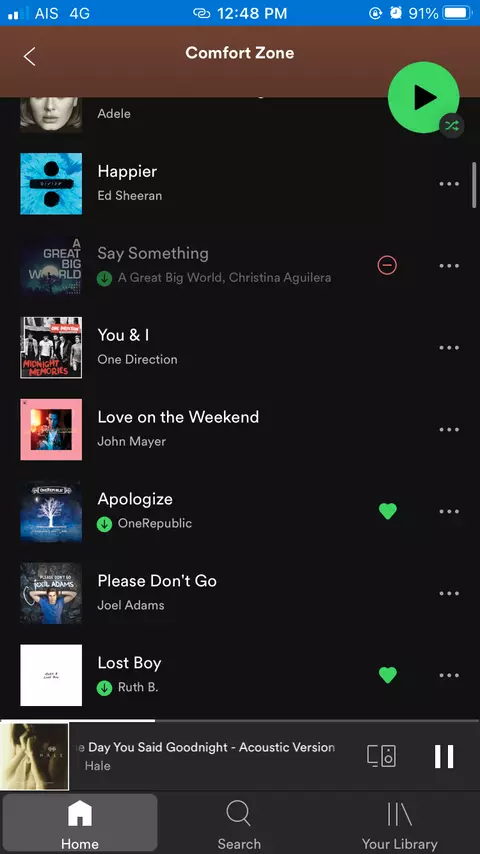 Spotify-da aýdymlary nädip gizlemeli we gizlemeli 30535_8