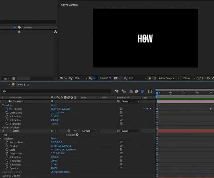 أدخل البعد الثالث: العمل مع مهام سير العمل ثلاثية الأبعاد في Adobe After Effects 30555_9