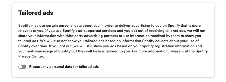 Como controlar os datos persoais que Spotify recompila sobre ti 30786_5