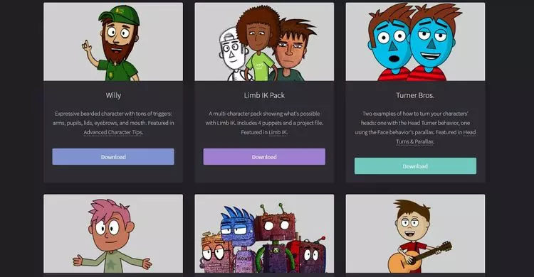 Les 4 meilleurs sites de marionnettes Adobe Character Animator gratuites 30819_4