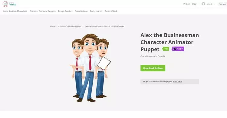 Les 4 meilleurs sites de marionnettes Adobe Character Animator gratuites 30819_6