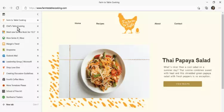 Microsoft Edge Tam sim no Boasts Vertical Tabs thiab Faster Startup Times 30833_2