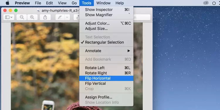 4 Cara kanggo Flip Foto ing macOS 3127_2