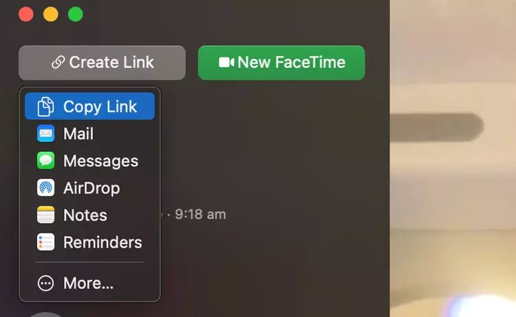 Maitiro ekugadzira uye maneja iyo FaceTime Meeting Link pane yako Mac 3140_2