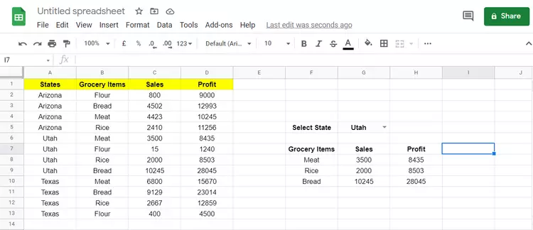 Kako koristiti funkciju FILTER u Google Sheets 32150_18