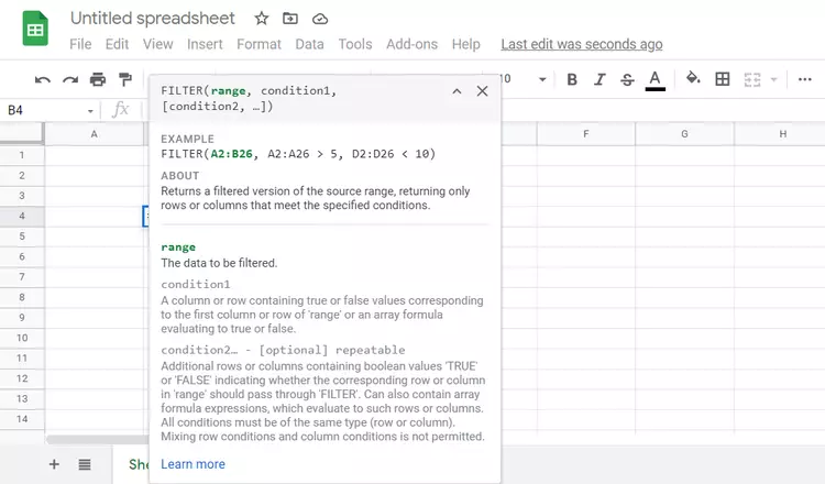 Kako koristiti funkciju FILTER u Google Sheets 32150_2